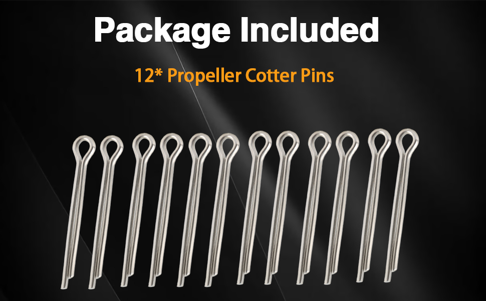 KPALAG 12 Pcs Marine Propeller Cotter Pins Compatible with Suzuki Yamaha Johnson/ Evinrude ...