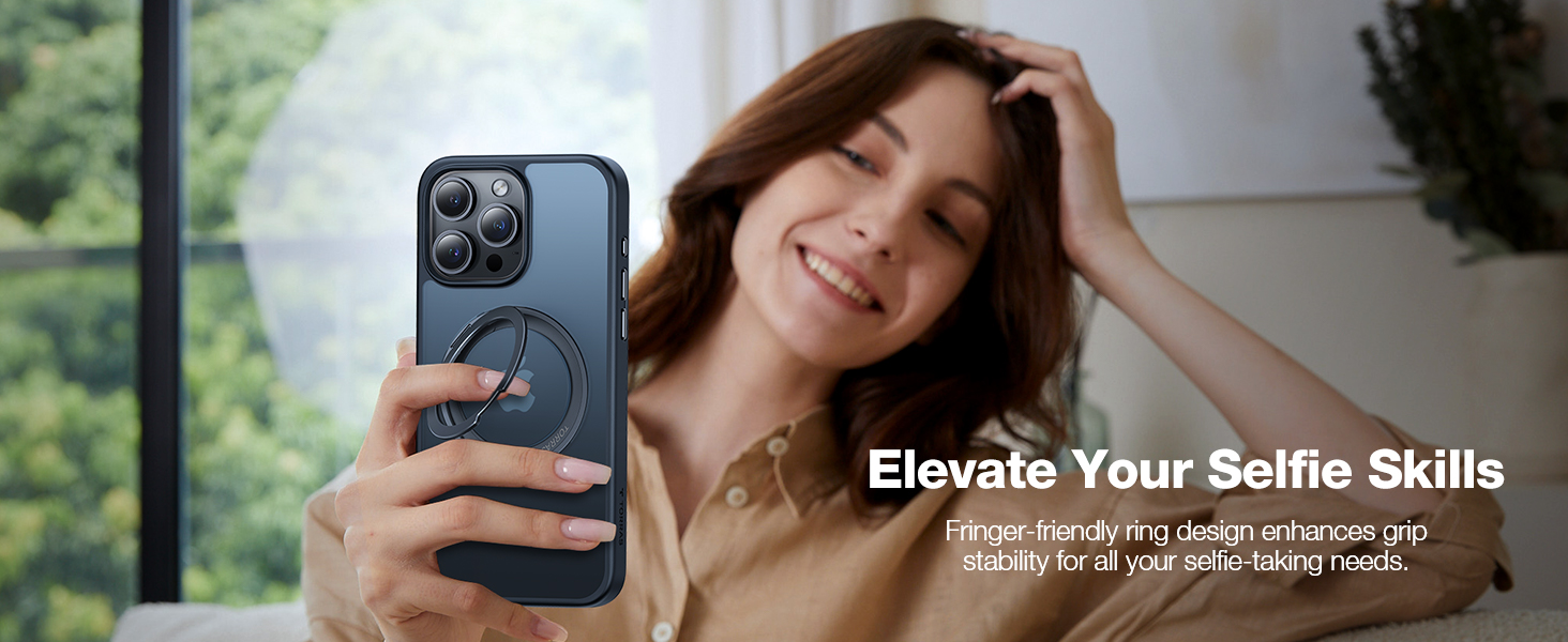 Amazon.com: TORRAS 360°Rotatable Ring for iPhone 15 Pro Case, Compatible with MagSafe 15 Pro ...