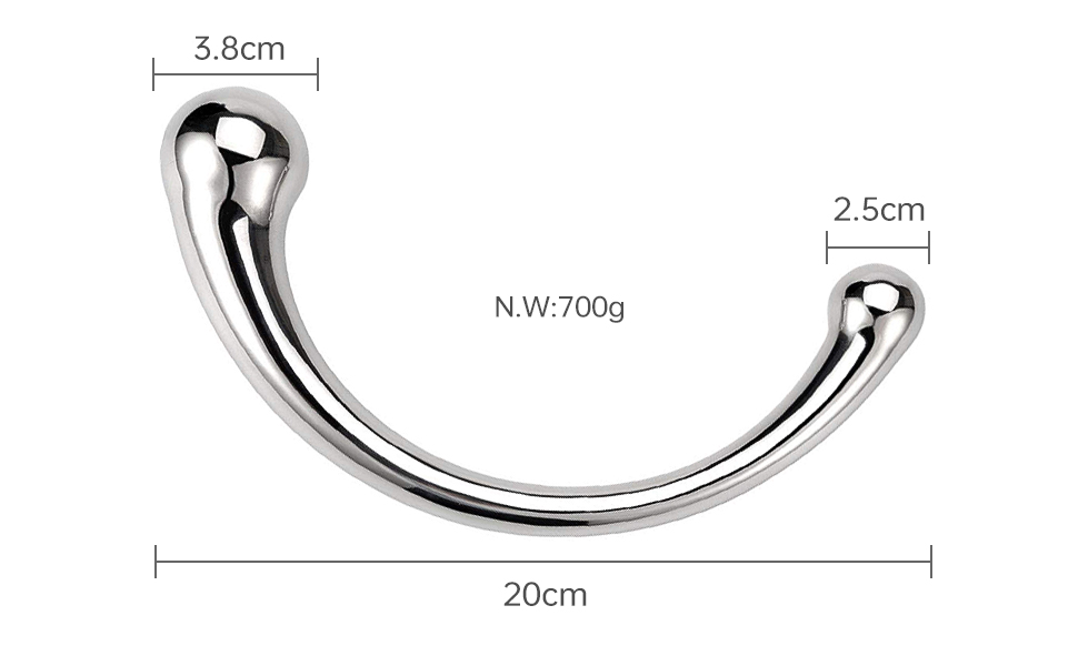 Plug Anal Double Tête Pure Wand Plug Anal En Métal, Godes Classiques Massifs Lourds Stimulateur ...