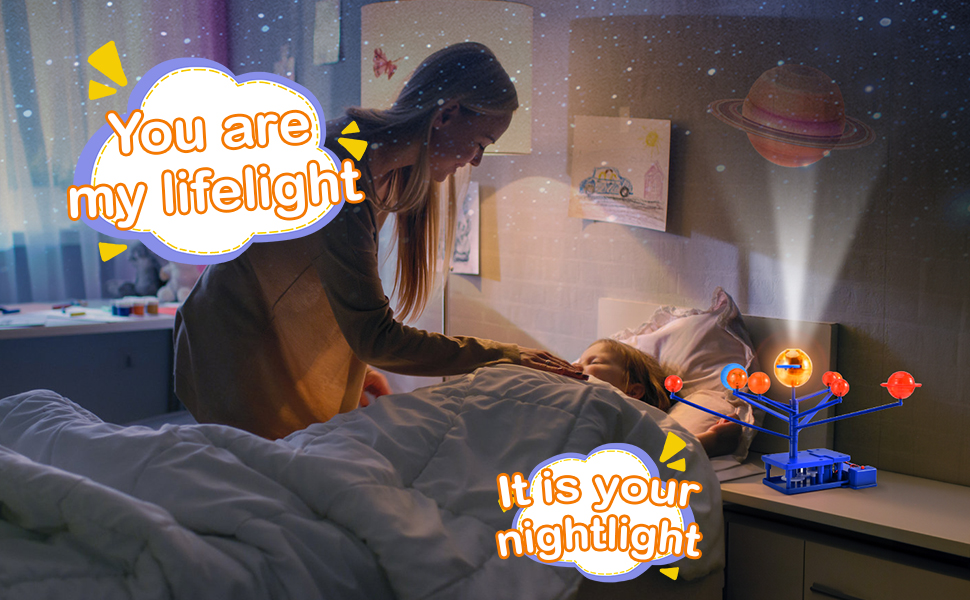 Amazon.com: Rotating Solar System Model for Kids - Planets Orbiting Sun ...