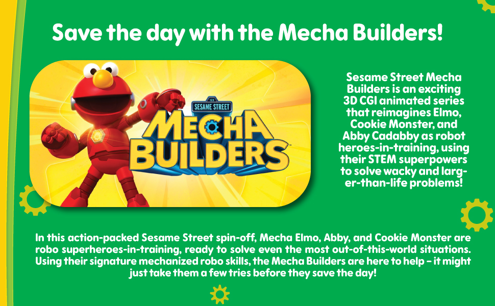 Amazon.com: GUND Sesame Street Official Mecha Builder Elmo Plush, Stuffed Animal for Ages 1 and ...