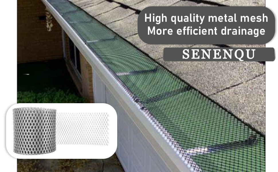 Gutter Guard 5.9Inch x 33 Feet Leaf Guards for Gutters, Aluminum Leaf ...