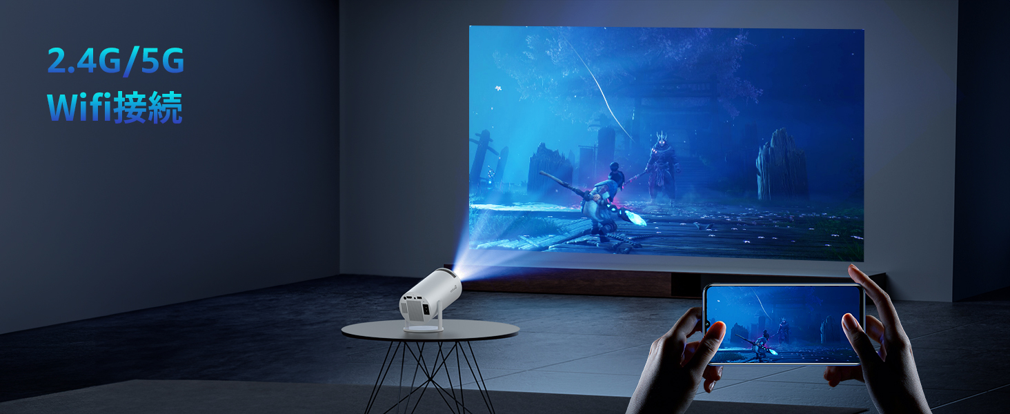 Amazon.co.jp: 【超小型&180°回転】aubor プロジェクター Android TV 11.0 高輝度 10000lm 家庭用 4K対応 5GWiFi Bluetooth5.2 ...