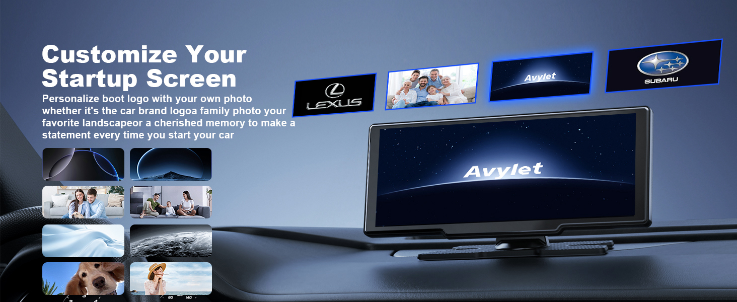 Amazon.com: Avylet 8.1'' Wireless Apple Carplay Screen for Car, Android Auto with Backup Camera ...