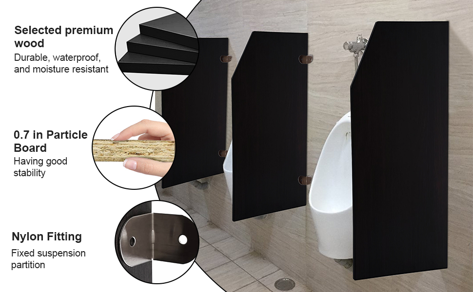 Amazon.com: Yauehui Urinal Screen Toilet Partition,Wall-Mounted Men Urinal Screen Toilet ...