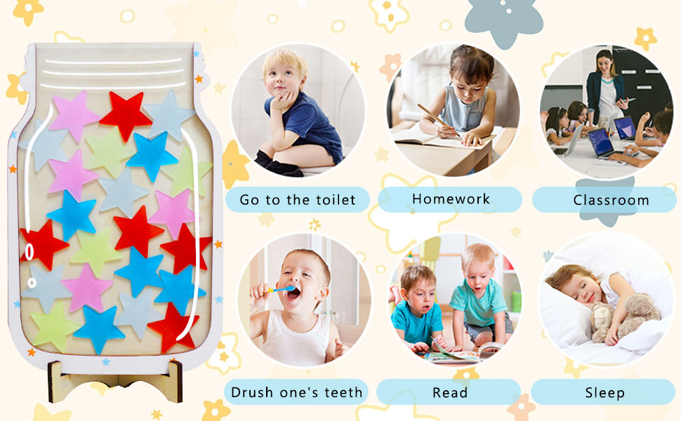 Amazon.com : Magnetic Reward Jar, Magnetic Star Jar Reward System for ...