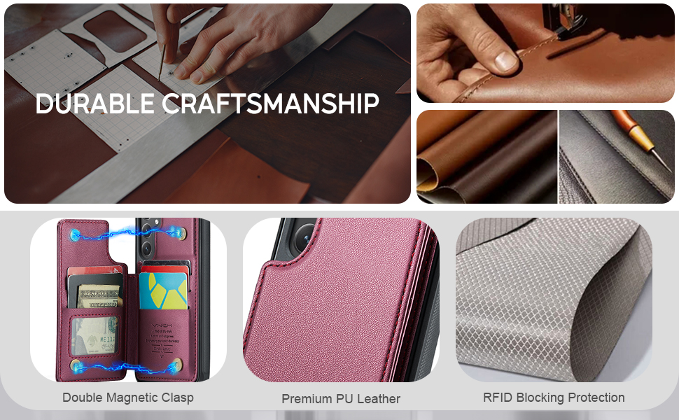 Amazon.com: Vinich for Samsung Galaxy S24 Plus Wallet Case with Card Holder, RFID Blocking ...