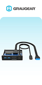 Amazon.com: GRAUGEAR 3.5 Inch Front Panel USB C Hub, SD/microSD ...