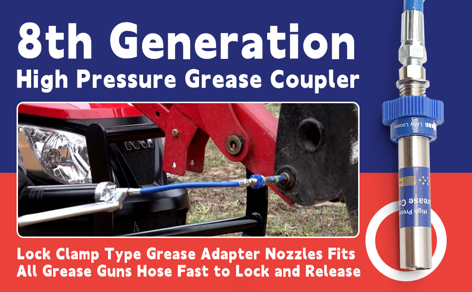 Amazon.com: High Pressure Grease Coupler, Heavy-Duty Grease Gun Coupler Fittings Extensions ...
