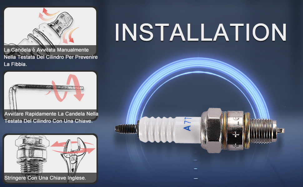 Amazon.com: GOOFIT A7TC Spark Plug for 110cc 125cc 140cc GY6 Engine Series with All Chinese Made ...