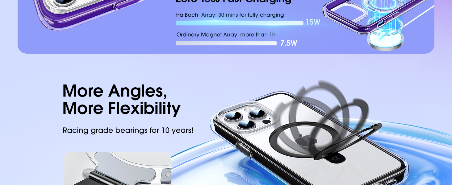 Amazon.com: CASEKOO Air-Filled Designed for iPhone 14 Pro Case with Magnetic Invisible Stand ...