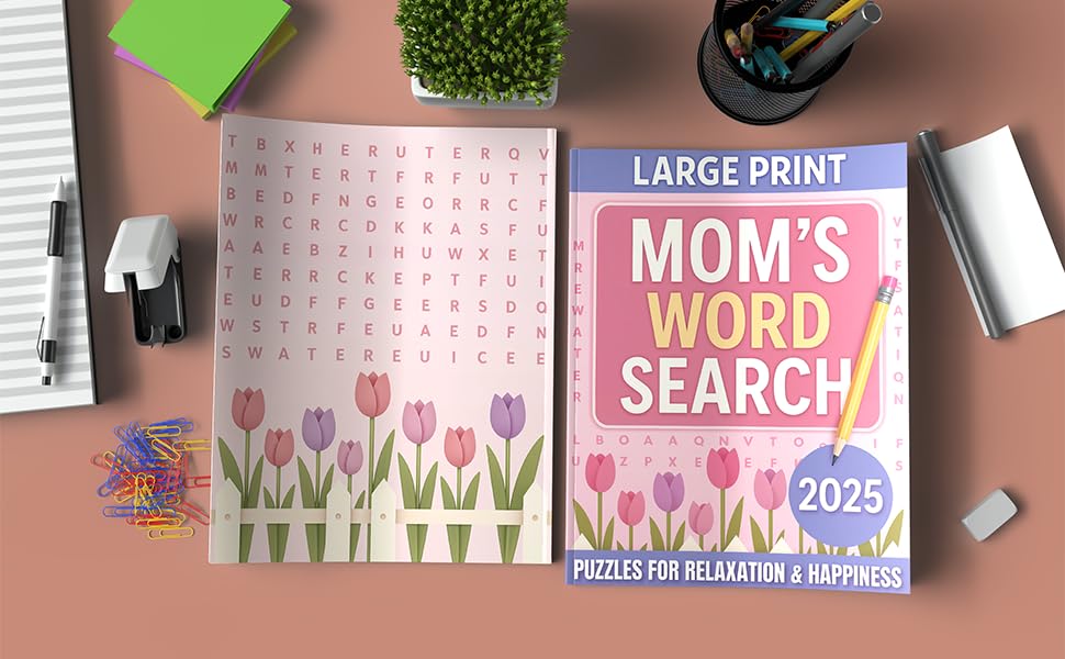 Mothers Day Word Search: Large Print Puzzles For Relaxation & Fun, 1500 ...