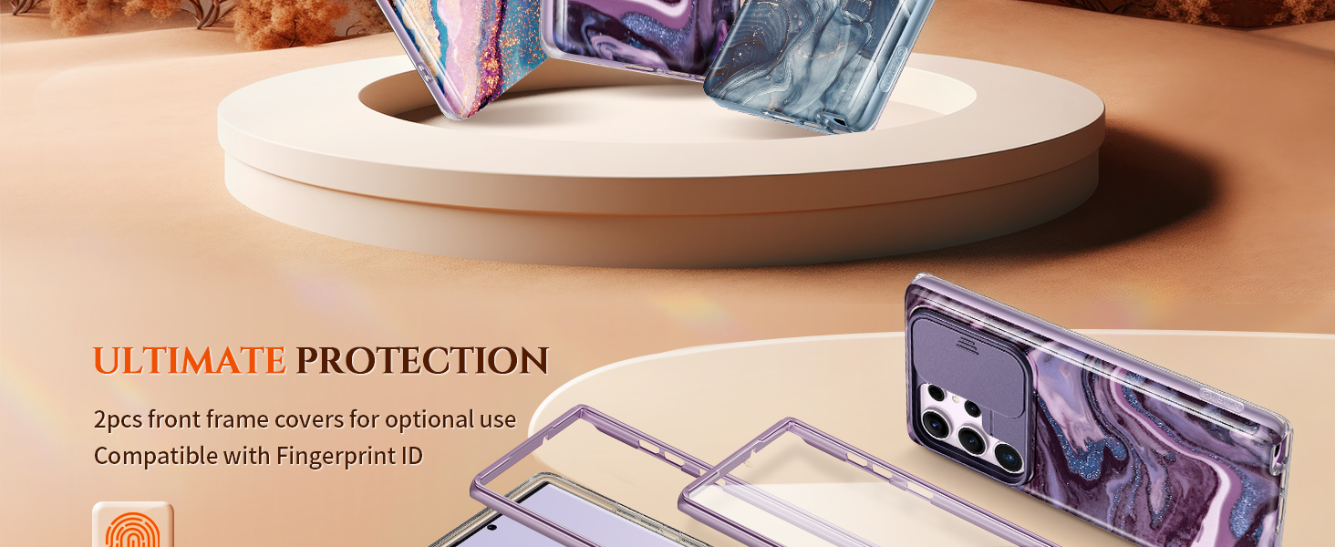 Amazon.com: GVIEWIN for Samsung Galaxy S23 Ultra Case with Slide Camera Cover, [Built-in Screen ...