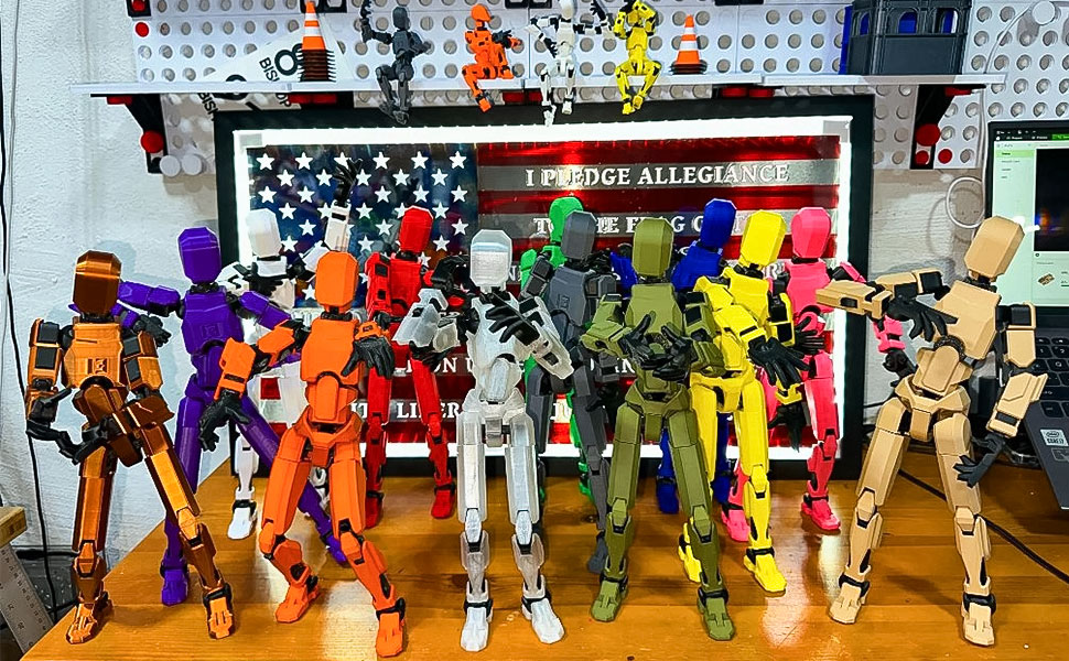 Amazon.com: Titan 13 Action Figure, 3D Printed Lucky 13 Action Figure, 3D Printed Multi-Jointed ...