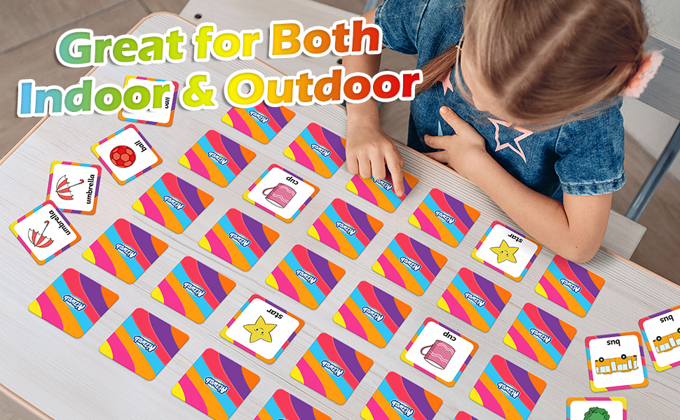 Amazon.com: Aizweb First Words Match Game,Memory Game,52 Pcs Toddler Baby Flash Cards ...