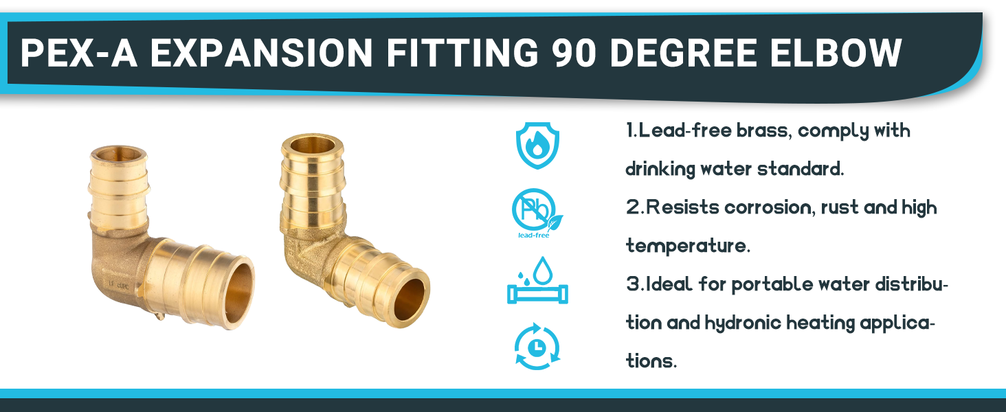 Amazon.com: (5-Pack) Seelink 3/4 Inch PEX-A Expansion Elbow, 3/4" x 3/4" Elbow for PEX Tubing ...