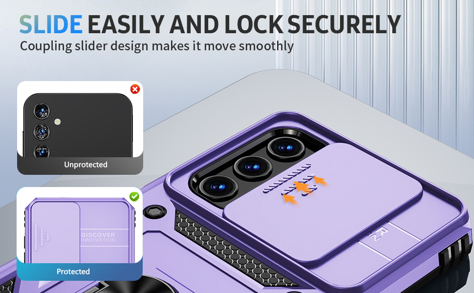 Amazon.com: Vinve for Samsung Galaxy A15 5G Case Slide Camera Cover HD Screen Protector Military ...