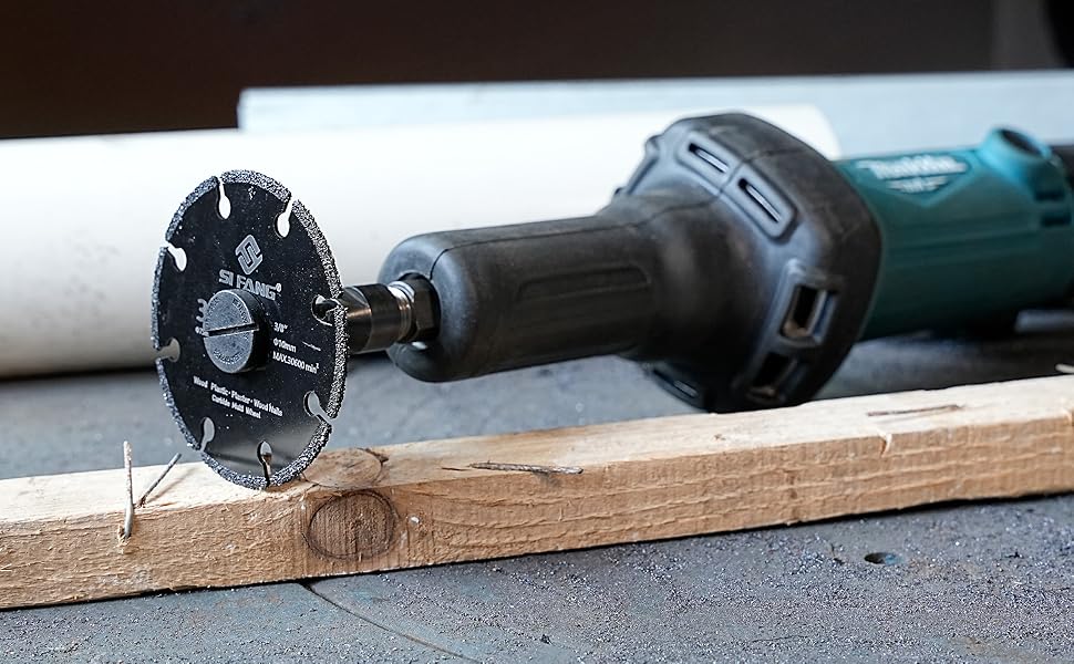 Amazon.com: 3 Inch Cut Off Wheel with 1/4" Mandrel Adapter for Die Grinder, 3/8" Arbor Tungsten ...