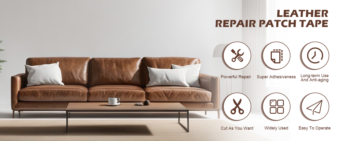 Amazon.com: JDLUGH Sofa Leather Repair Patch Tape, Large Self Adhesive Couch, Car Seat, Office ...