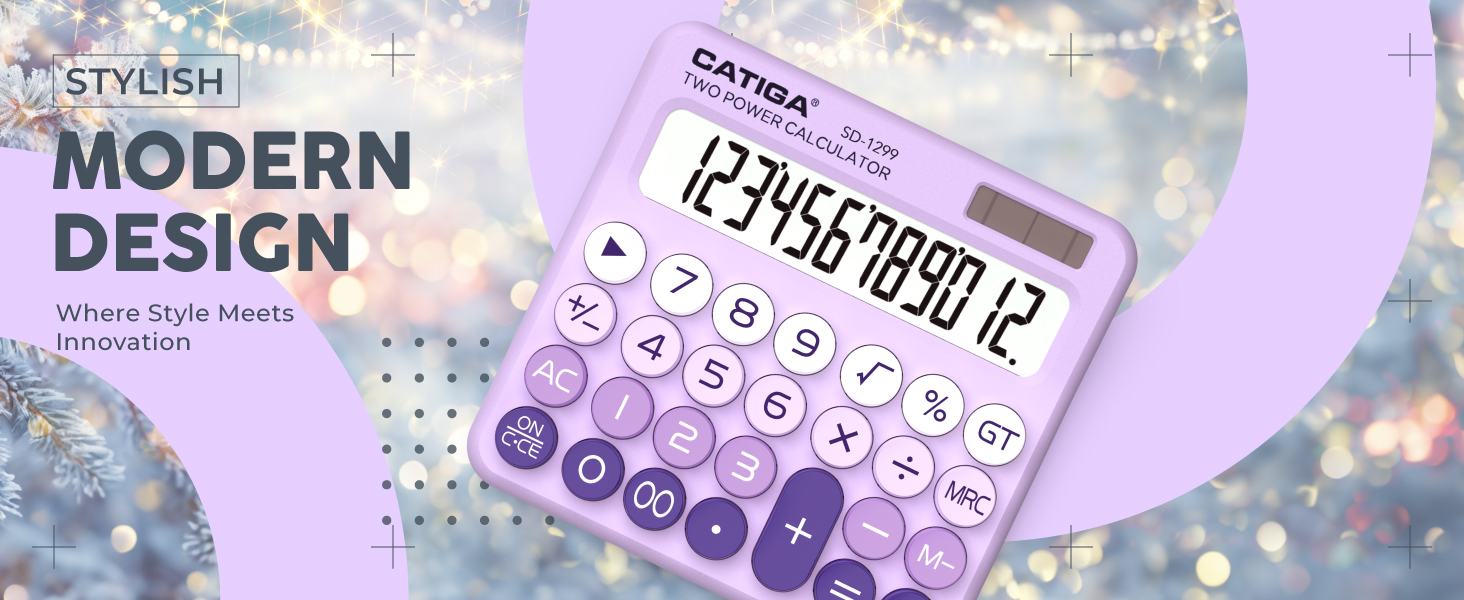 Amazon.com : CATIGA Mechanical Switch Calculator with Solar and Battery ...