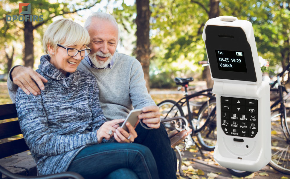 Dpofirs Flip Phone, Seniorenhandy ohne Vertrag, Klapphandy Mobiltelefon mit Großen Tasten, 2G ...