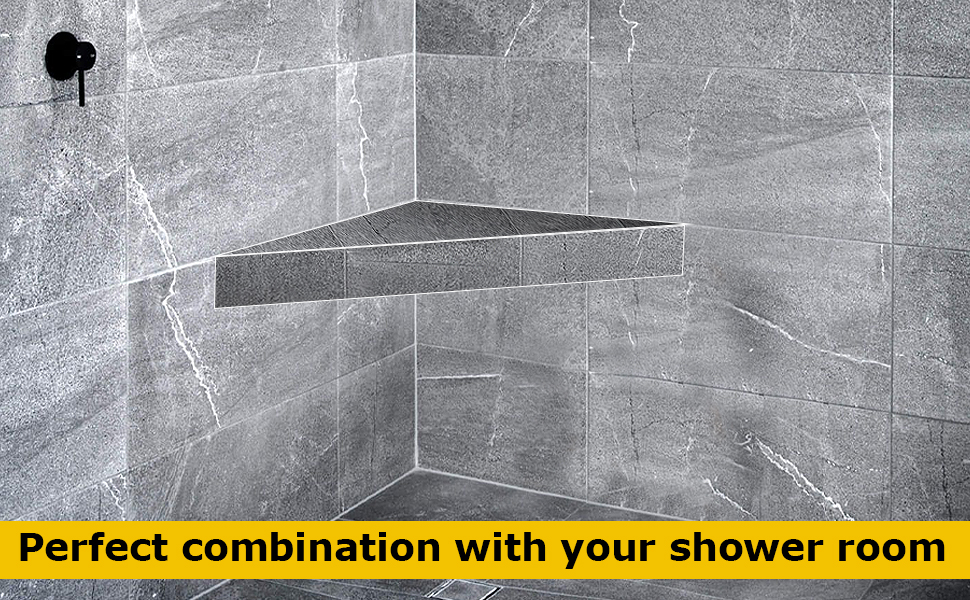 Amazon.com: Floating Corner Shower Bench, 22''x 22''x 31'' Versatile Versatile Corner Shower ...