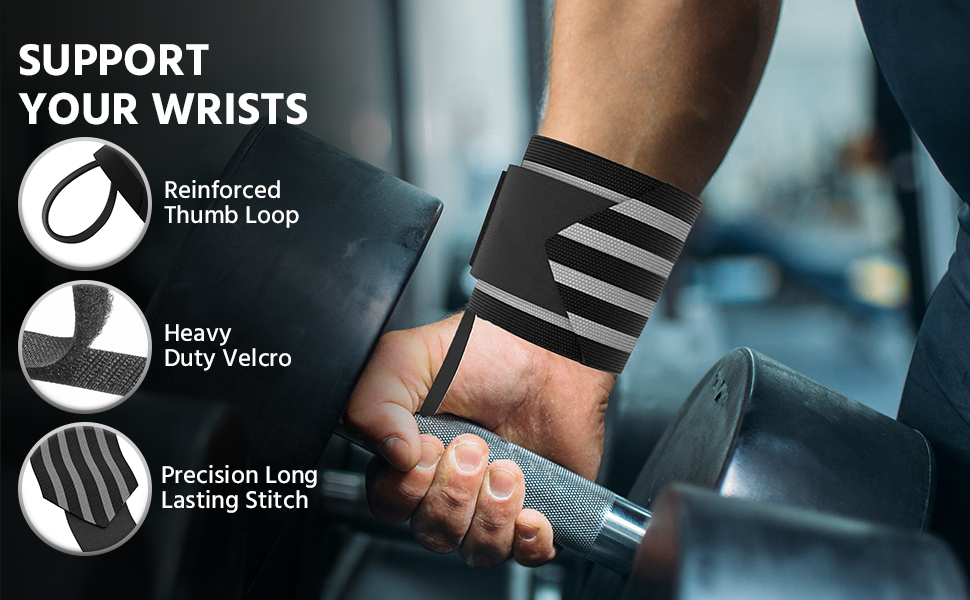 Lifelong Wrist Supporter for Gym|Wrist Band for Men Gym & Women with Thumb Loop Straps, Wrist ...