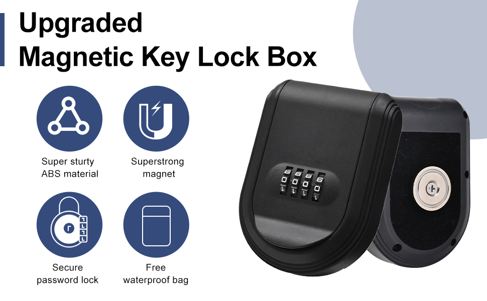 Amazon.com: LDMDSZ Magnetic Key Box for Under Car with Combination Lock Hidden Key Holder for ...