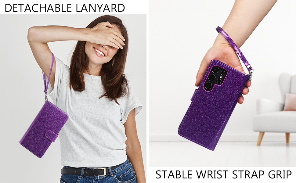 Amazon.com: Varikke Compatible with Samsung Galaxy S24 Ultra Wallet Case, Detachable Magnetic ...