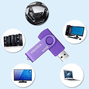 64GB USB Stick ENUODA Speicherstick Rotate Metall Mehrfarbig High Speed USB 2.0 Flash Drive ...