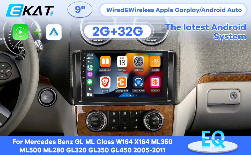 Amazon.com: [2G+64G] Radio de coche para Mercedes Benz GL ML clase W164 X164 ML350 ML500 ML280 ...