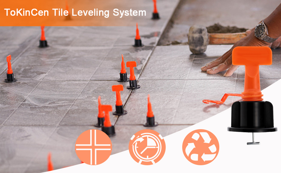 ToKinCen 402pcs Tile Leveling System Kit, 100x Reusable Tile Leveler ...