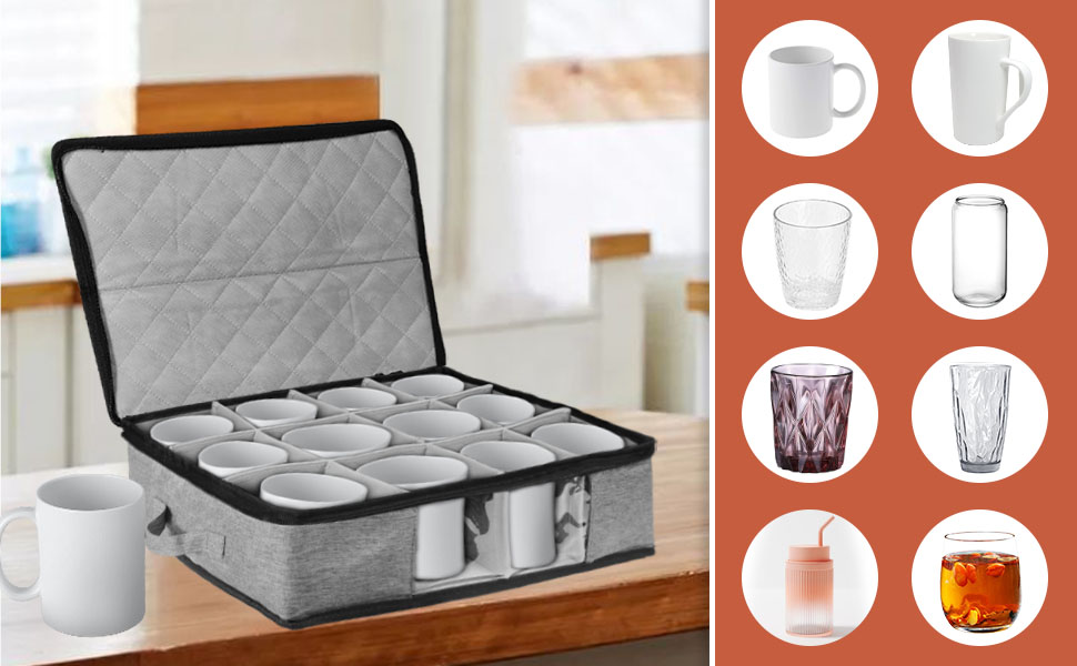 Amazon.com: BOHEMIABY Coffee Cup Storage Organizer, Mug Boxes with ...