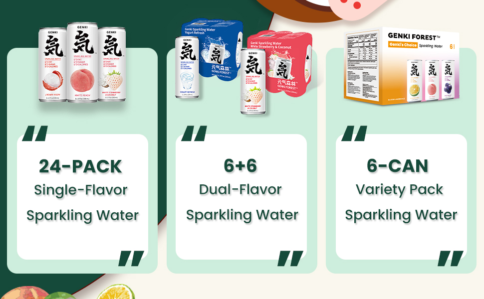 Amazon.com : GENKI FOREST Flavored Sparkling Water, Grape Delight, 11.15 fl oz Cans(pack of 24 ...
