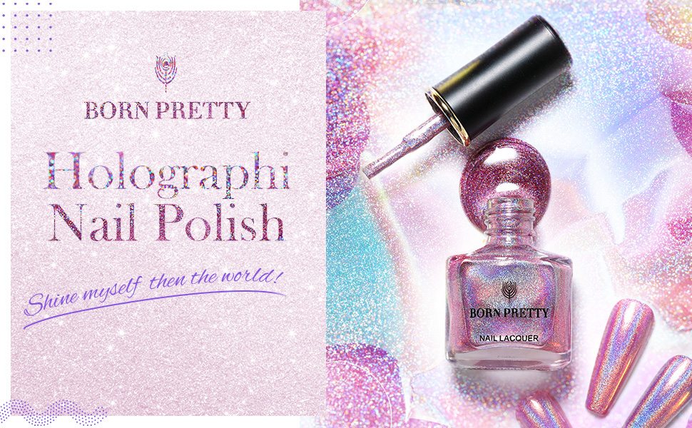 Born Pretty 6ml Holographic Holo Glitter Super Shine Nail Art Polish H004 - Magnificent Time ...