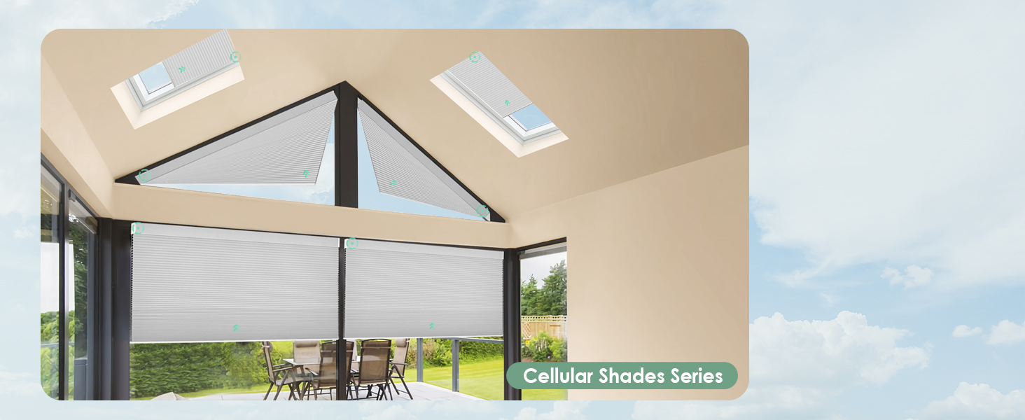 Amazon.com: Yoolax Motorized Skylight Shades, Smart Cellular Shades Compatible with Alexa Google ...