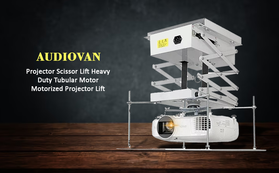 Audiovan Projector Scissor Lift Heavy Duty Tubular Motor Motorized ...
