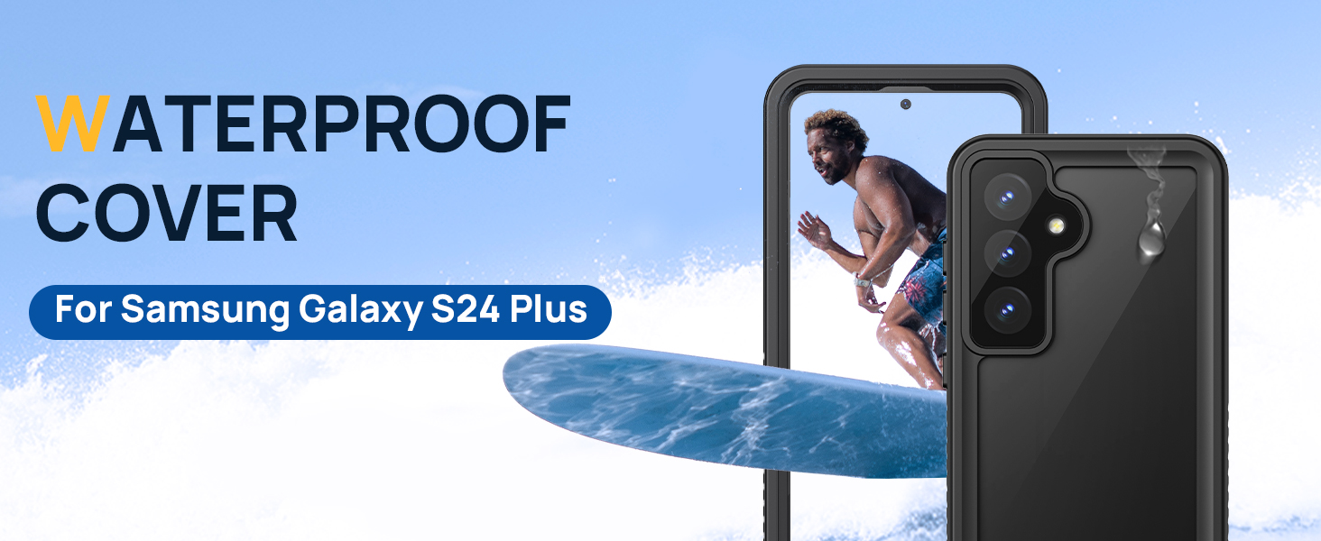 Amazon.com: Lanhiem for Samsung Galaxy S24+ Plus Case, IP68 Waterproof Dustproof Case with Built ...