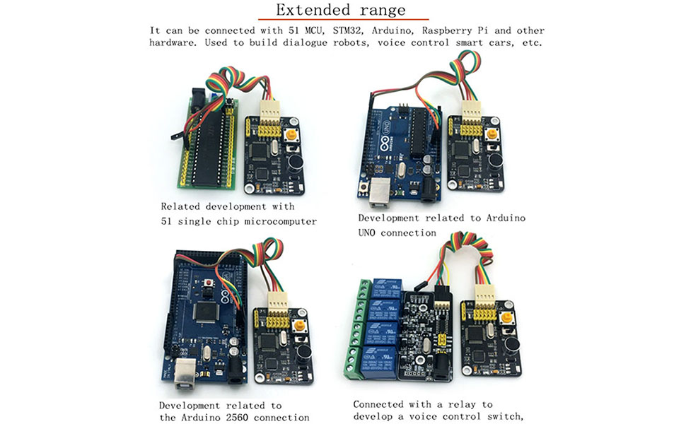 Amazon.com: Taidacent Non-Specific Person LD3320 Voice Recognizer Voice ...
