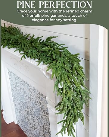 Amazon.com: Vita Domi 72" Faux Cedar Garland Realistic, 6ft Cedar Christmas Garland for Mantle ...