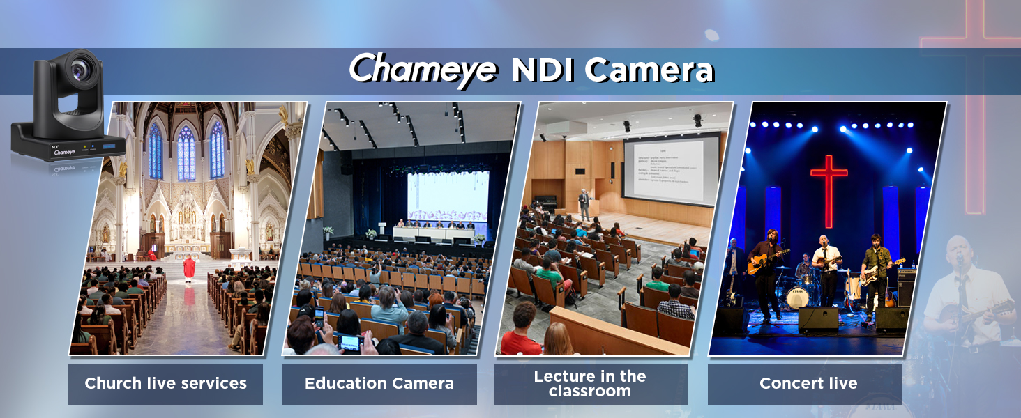 Amazon.com: Chameye NDI PTZ Camera 20x Optical Zoom AI Auto Tracking ...