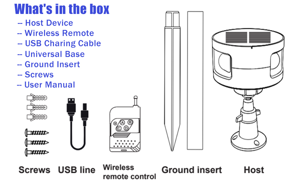 Amazon.com: Solar Motion Sensor Alarm Outdoor, 360° Motion Detector Sensor Siren, 129dB Loud ...