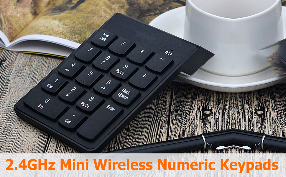 Amazon.in: Buy Digitara Mini Numeric Keypad, 2.4Ghz Wireless Numeric Keypad, Mechanical Feel ...