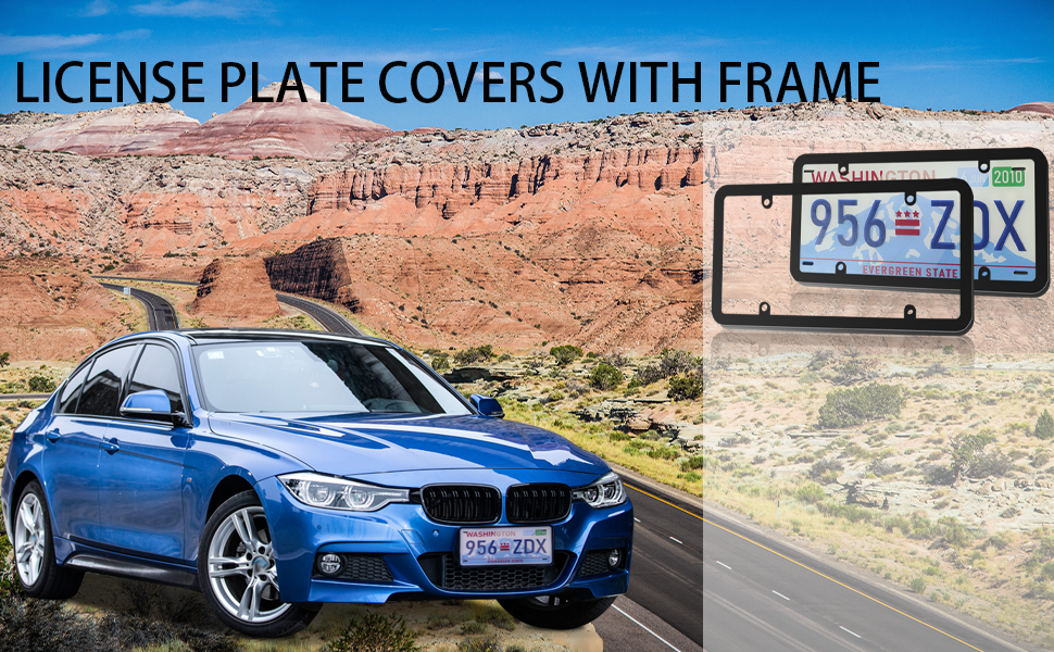 Amazon.com: Keyiduid Clear License Plate Covers, Unbreakable License Plate Covers Frame Shield ...