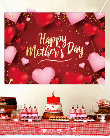 Amazon.com : Happy Mother's Day Banner - XtraLarge 7x5 FT Large Reusable Mother's Day Backdrop ...