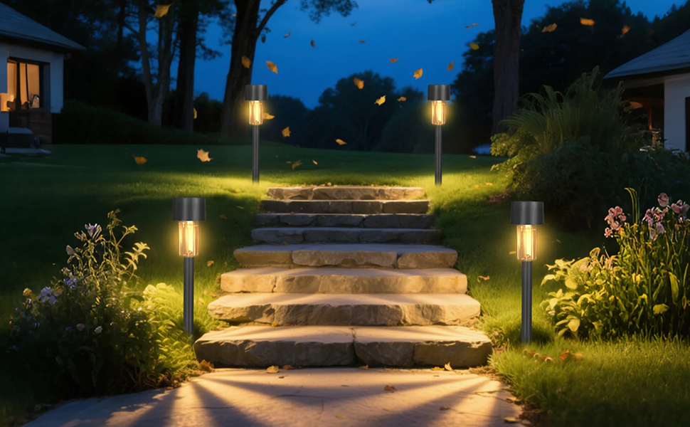 Hqynss Solar Lights for Garden, Pack of 12 Solar Lights for Outdoor Use ...