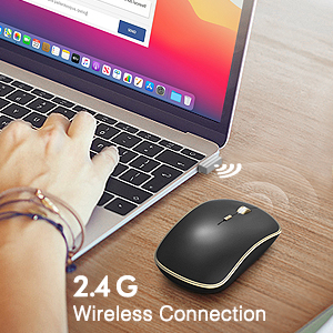 J JOYACCESS Silent Wireless Mouse, Portable Wireless Computer Mouse with 5 Adjustable DPI Levels ...