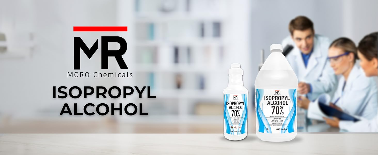 Moro Chemicals Isopropyl Alcohol 70% – 4L USP Grade – Antiseptic Cleanser | Antibacterial ...