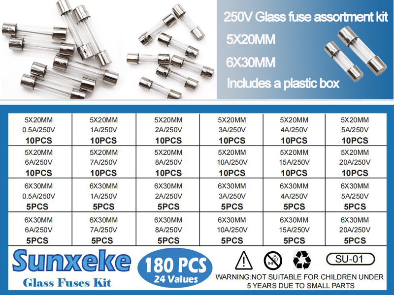 Sunxeke 10pcs 5x20mm 6x30mm 18 AWG Inline Screw Type Fuse Holder 250V ...