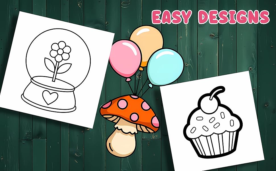 Stress Relief: Bold and Easy Coloring Book for Adults and Kids with ...